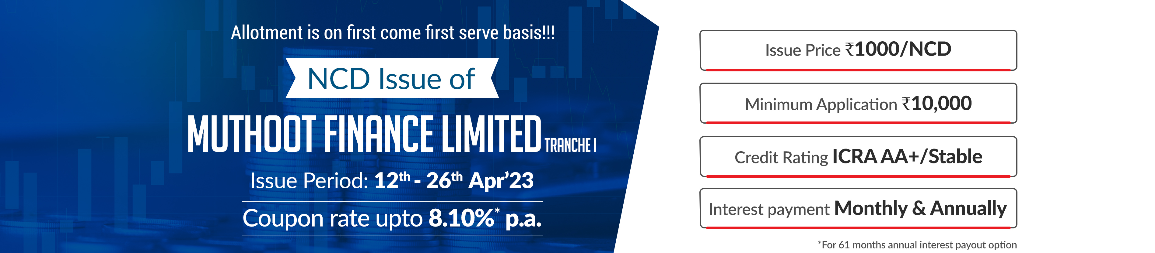 Muthoot Finance Limited - Tranche I Issue NCD APR 2023 Detail